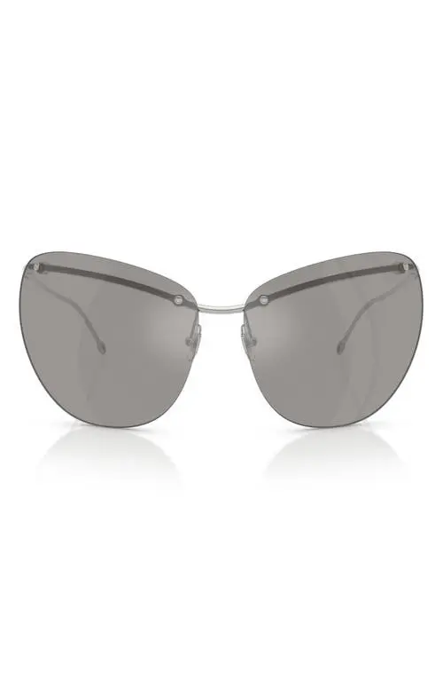 DIESEL® Mirrored Cat Eye Sunglasses - Grey Mirror/grey Mirror