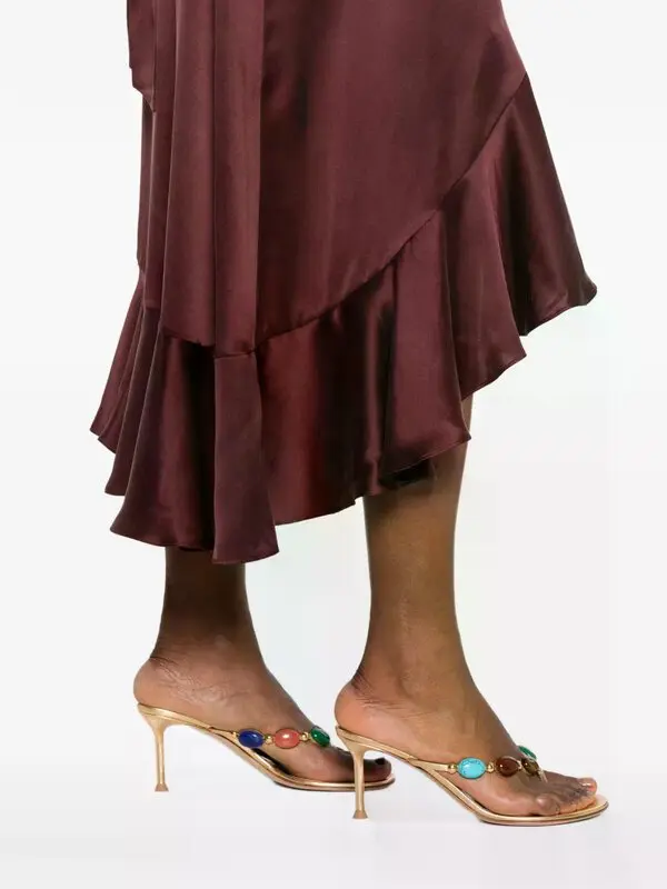 Zimmermann Ruffled Wrap Midi Dress - Red