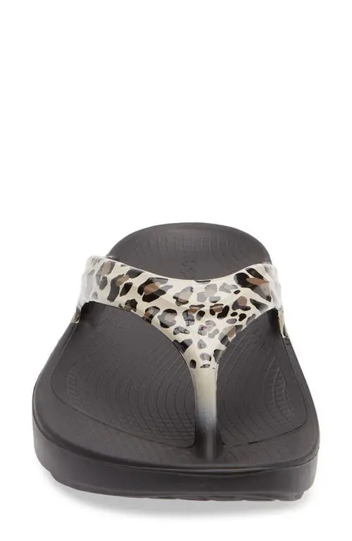 OOFOS Oolala Flip Flop - Leopard