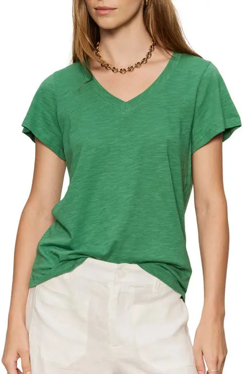 Sanctuary Relaxed V-neck T-shirt - Green Juice
