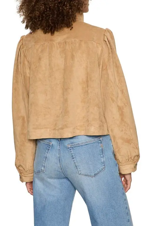 Sanctuary Puff Sleeve Faux Suede Jacket