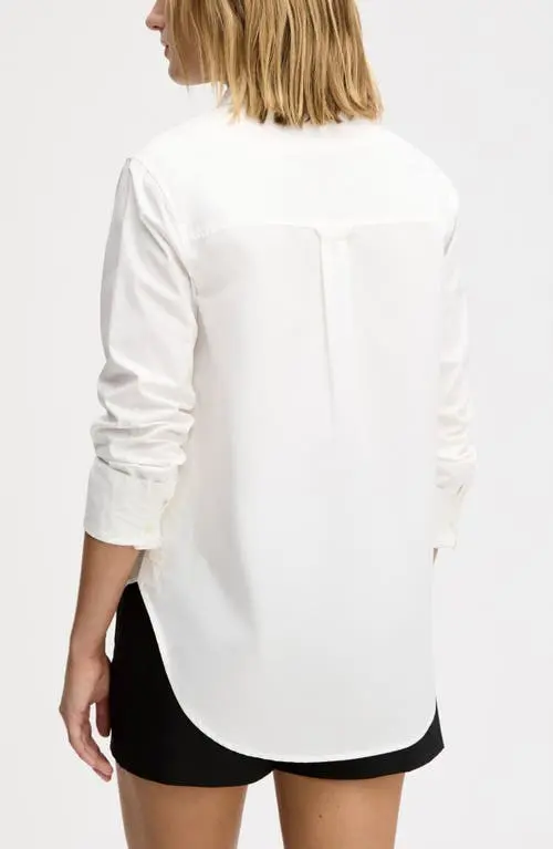 Sam Edelman Side Button Cotton Button-up Shirt