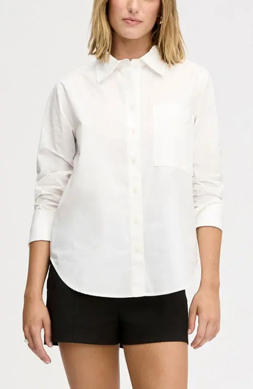 Sam Edelman Side Button Cotton Button-up Shirt