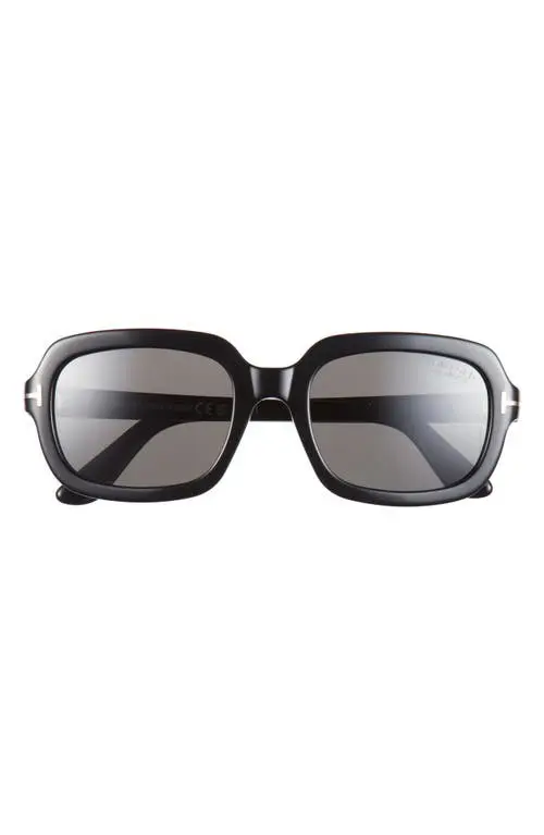 TOM FORD Lana 53mm Polarized Rectangular Sunglasses