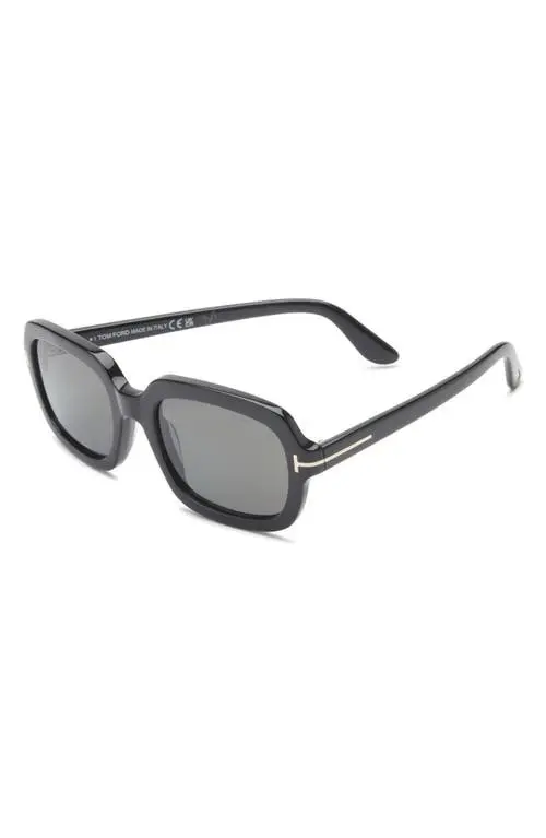 TOM FORD Lana 53mm Polarized Rectangular Sunglasses