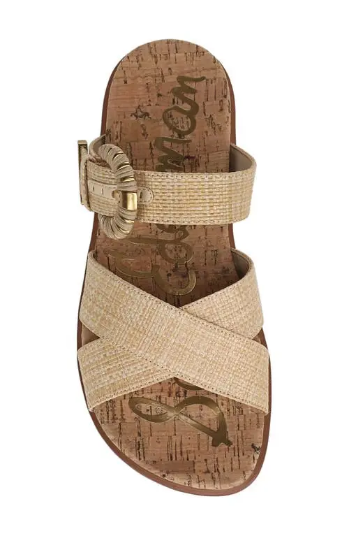 Sam Edelman Lucy Buckle Strap Sandal - Bleached Beechwood