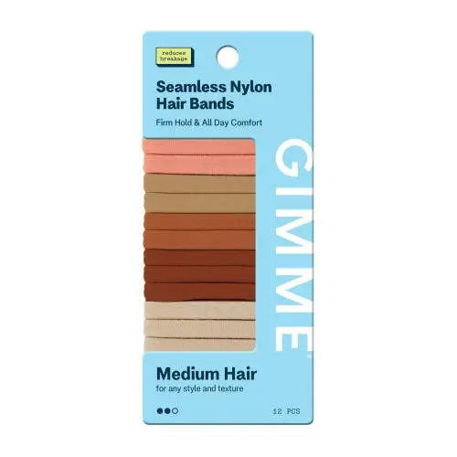GIMME BEAUTY Hair Bands Seamless Nylon - Brown