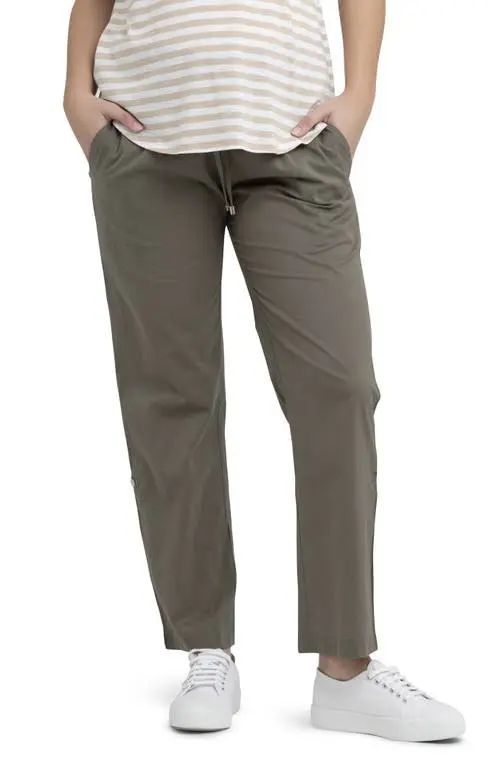 RIPE MATERNITY Philly Cotton Pant - Moss