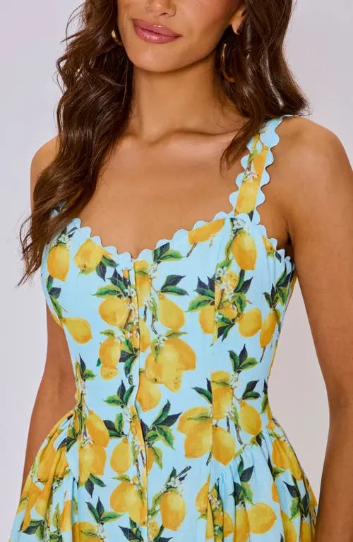 VICI Camille Lemon Print Minidress