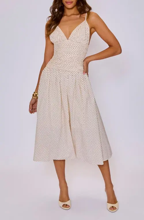 VICI Laurel Dot Print Cotton Midi Dress