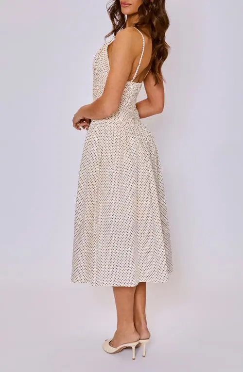 VICI Laurel Dot Print Cotton Midi Dress