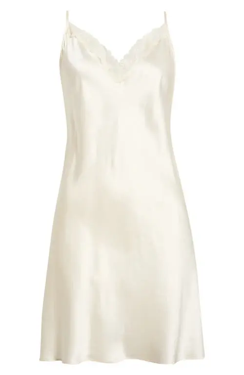 ETAM Lace Trim Washable Silk Camisole - Perle