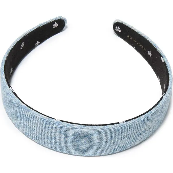 Lele Sadoughi Bessette Denim Headband - Stone Wash