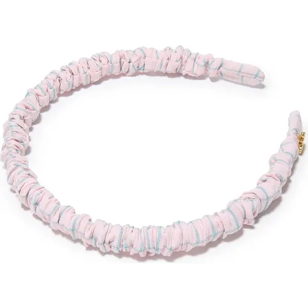 Lele Sadoughi Jessie Ruched Cotton Headband - Blush Mist