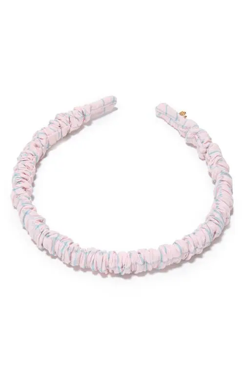 Lele Sadoughi Jessie Ruched Headband - Blush Mist