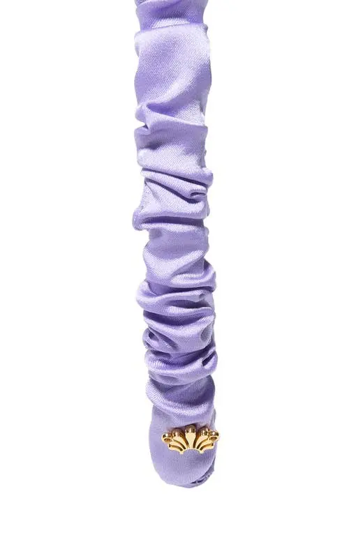Lele Sadoughi Jessie Ruched Satin Headband - Iris