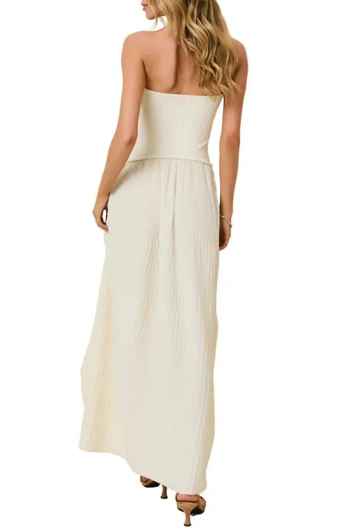 Solid & Striped Strapless Maxi Dress