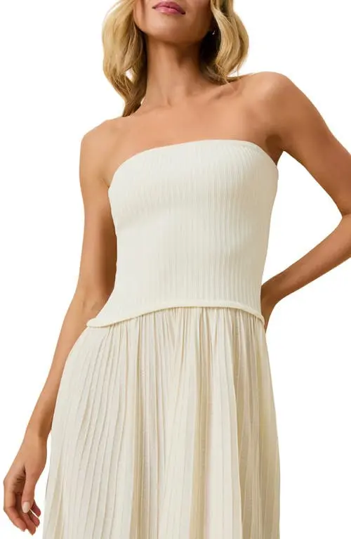 Solid & Striped Strapless Maxi Dress