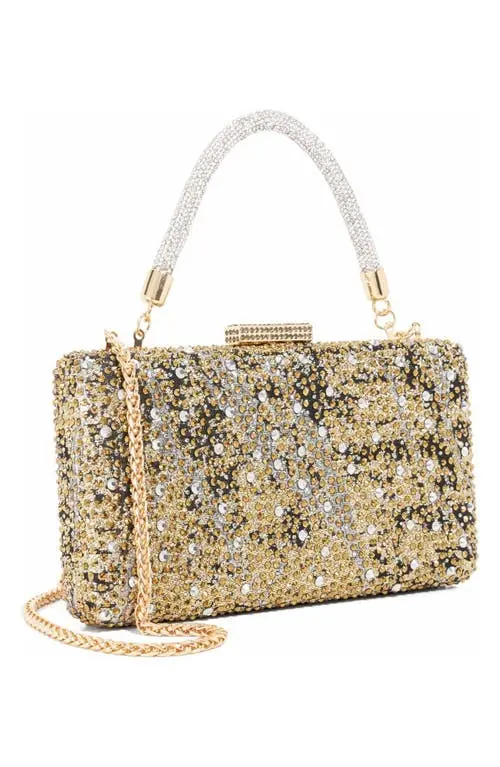 Dune London Rhinestone Embellished Clutch With Chain Strap