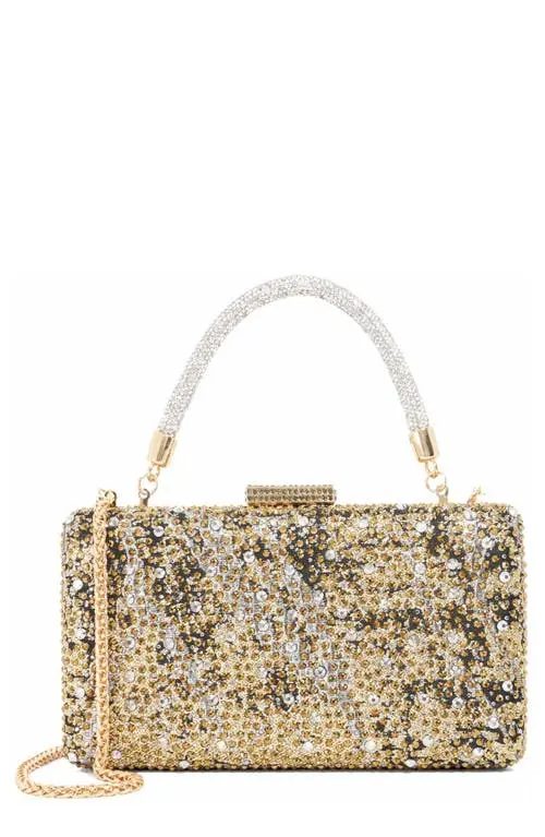 Dune London Rhinestone Embellished Clutch With Chain Strap - Black