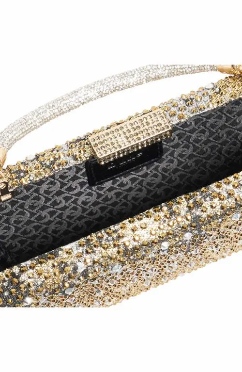 Dune London Rhinestone Embellished Clutch With Chain Strap - Black