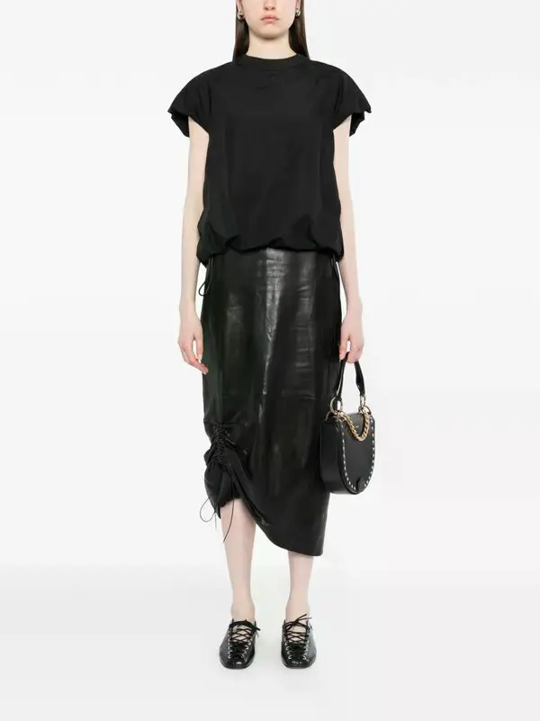 Sacai Gathered A-line Skirt With Drawstring