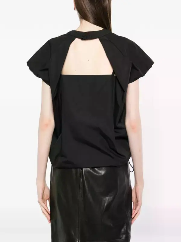 Sacai Gathered A-line Skirt With Drawstring