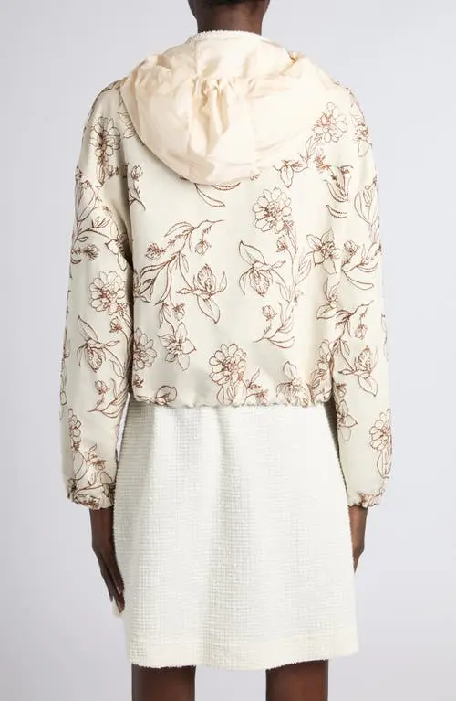 Moncler Nepeta Floral Brocade Hooded Jacket - Print