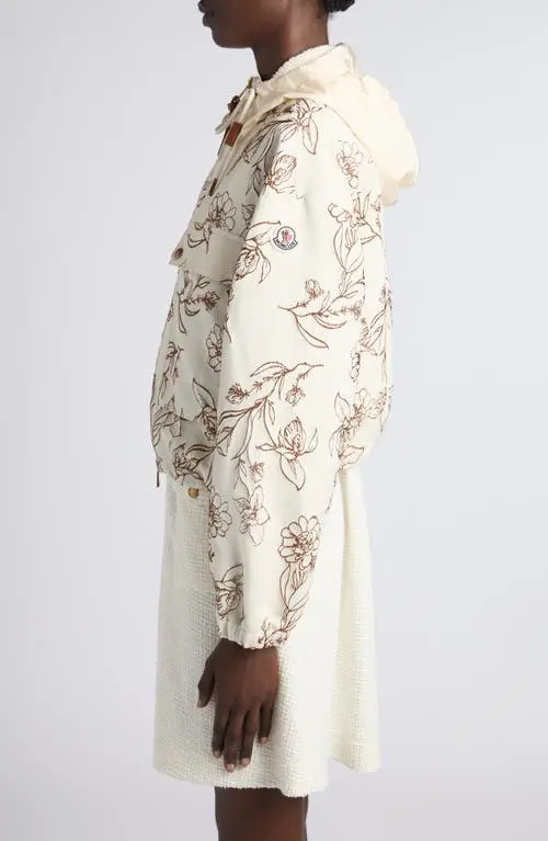 Moncler Nepeta Floral Brocade Hooded Jacket - Print