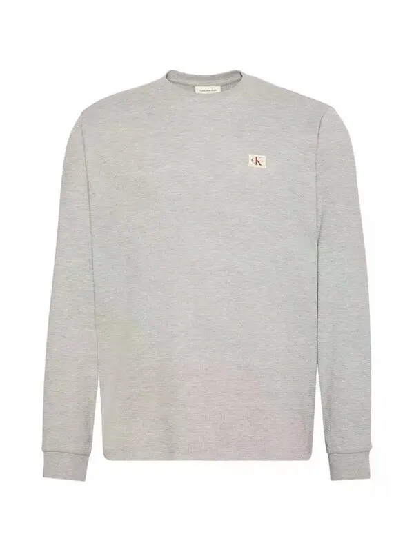 Calvin Klein Long-sleeve Patch T-shirt - Grey