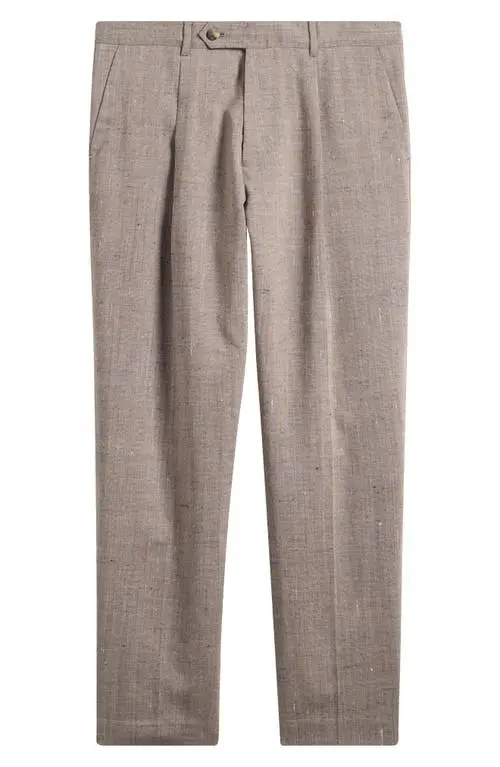 Paul Smith Pleated Wool Blend Dress Pants - Beige