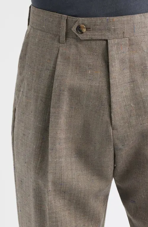 Paul Smith Pleated Wool Blend Dress Pants - Beige