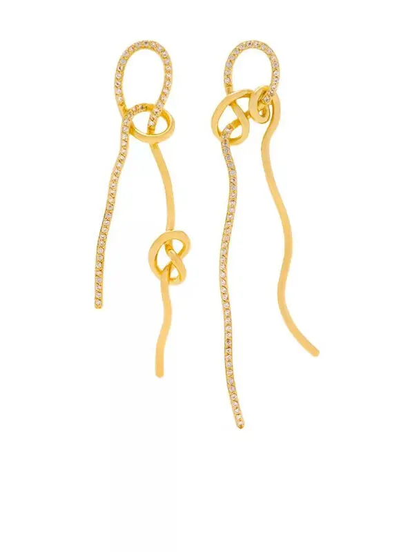 Completedworks Knot Drop Earrings - Gold