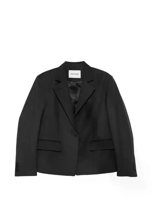 LOW CLASSIC Notched-lapel Single-breasted Blazer - Grey