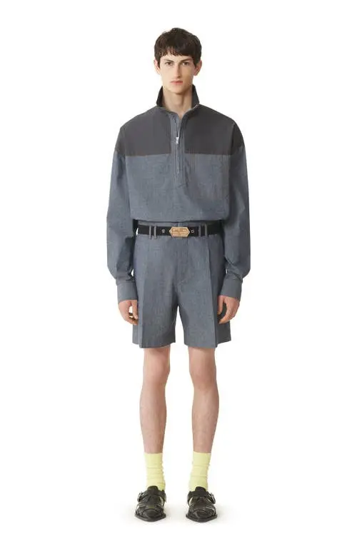LANVIN Chambray Tailored Shorts