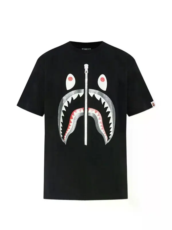 A BATHING APE Shark Graphic T-shirt - Black