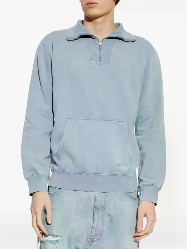 A.p.c. Cotton Half-zip Sweatshirt