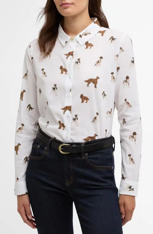 Barbour Safari Dog Print Button-up Shirt