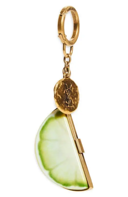 Saint Laurent Lemon Key Ring - Yellow Multicolor