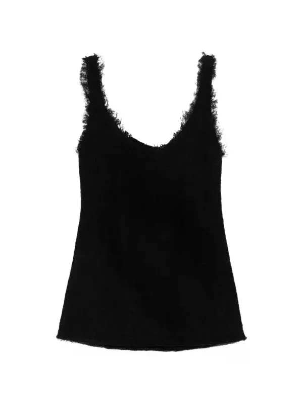 TOTEME Mohair Knit Tank - Black