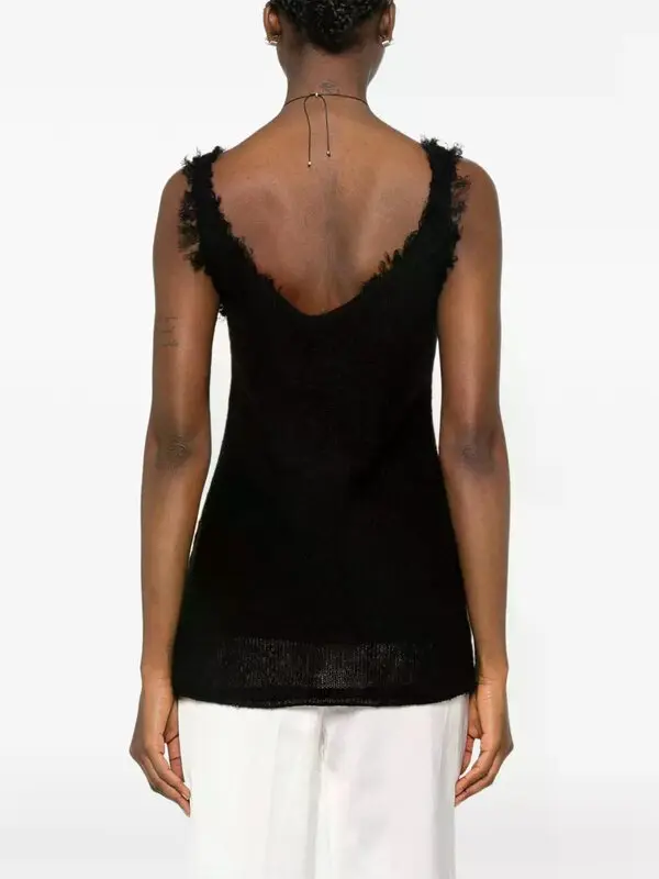 TOTEME Mohair Knit Tank - Black