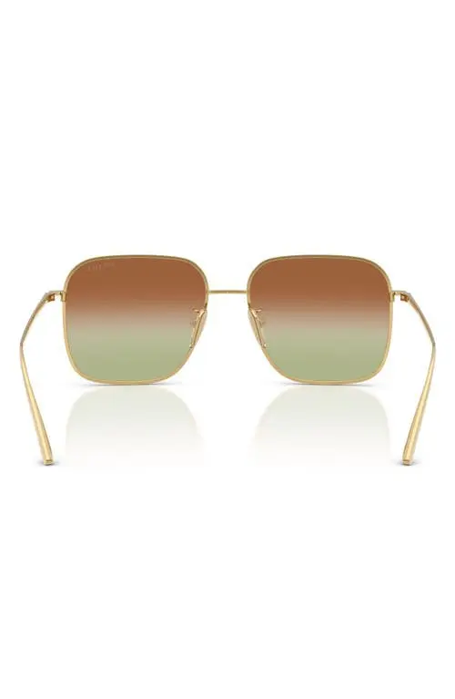 Prada 54mm Square Sunglasses - Gold/green/brown