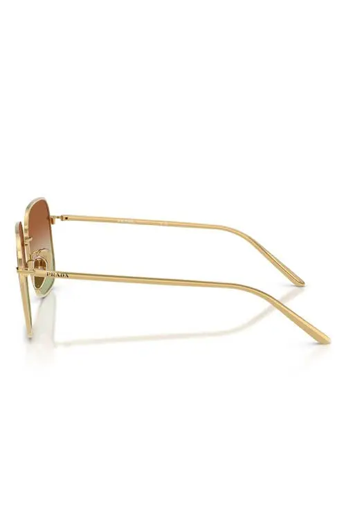 Prada 54mm Square Sunglasses - Gold/green/brown