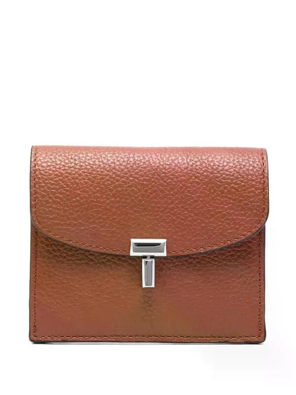TOTEME T-lock Grained Cardholder - Brown