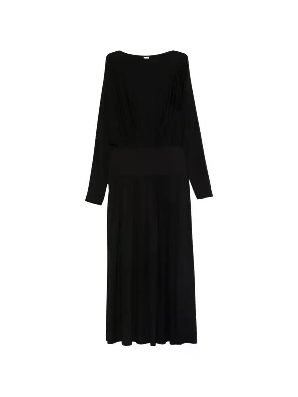 TOTEME Boat-neck Midi Dress - Black