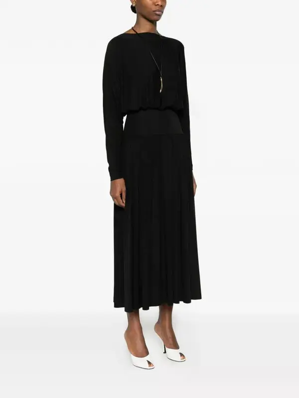 TOTEME Boat-neck Midi Dress - Black
