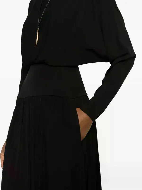 TOTEME Boat-neck Midi Dress - Black