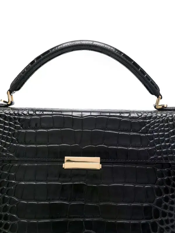 TOTEME Croco-embossed Top-handle Tote Bag
