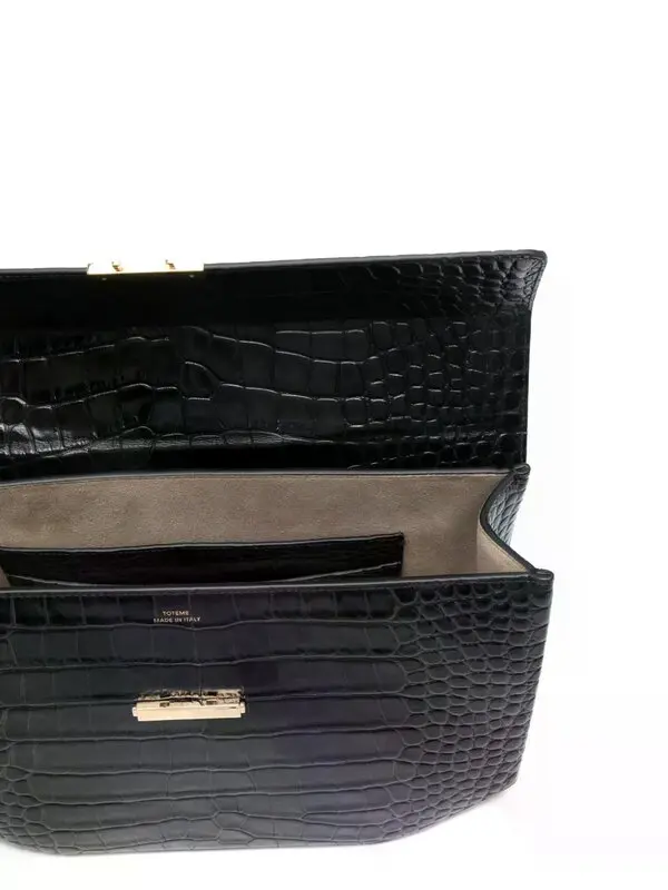 TOTEME Croco-embossed Top-handle Tote Bag