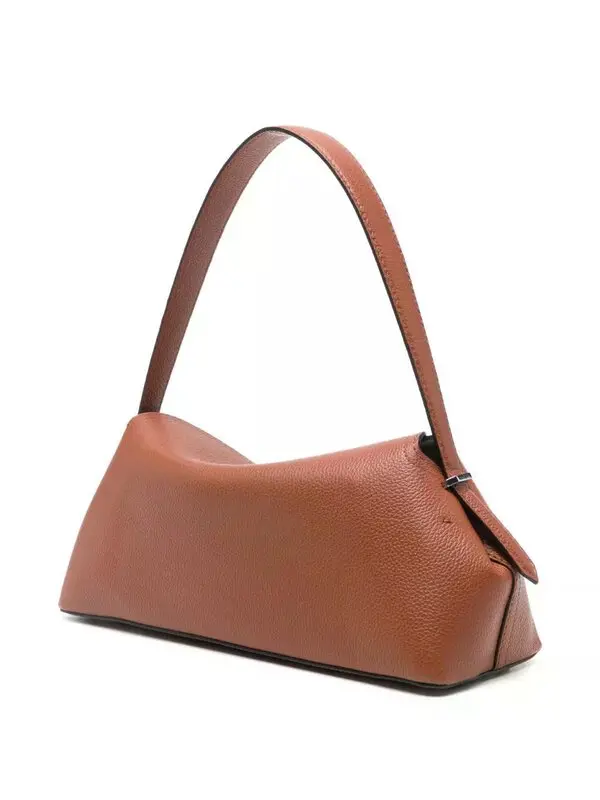 TOTEME Grained-leather T-lock Shoulder Bag - Brown